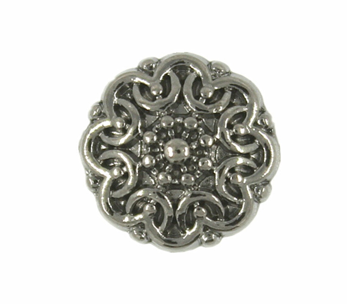 Metal Buttons - Medieval Filigree Metal Shank Buttons in Gunmetal Color ...