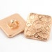 Square Metal Buttons - Round and Square Matrix Rose Gold Metal Shank ...
