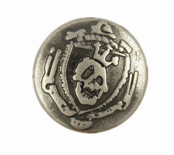Metal Buttons Skull King Gray Silver Metal Shank Buttons - Etsy