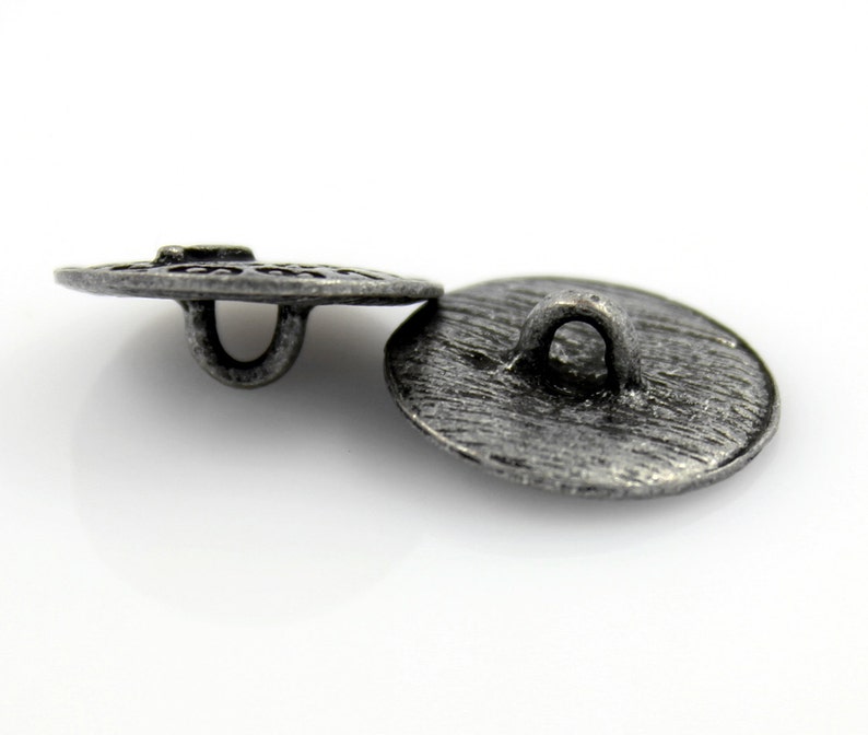 Clock Metal Buttons Antique Silver Novel Clock Metal Shank - Etsy