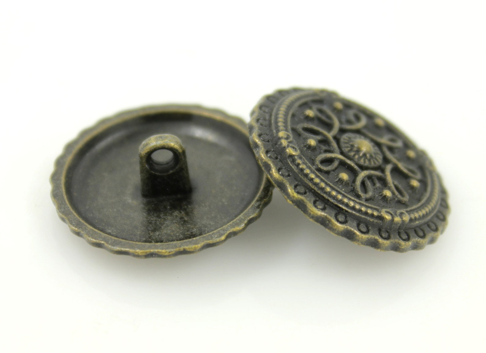 Metal Buttons Celtic Round Shield Retro Brass Metal Shank - Etsy