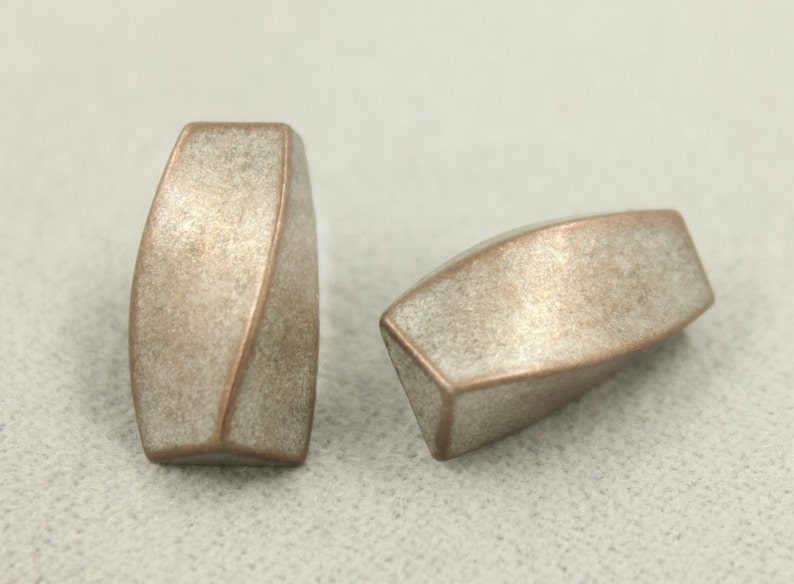 Metal Buttons Twisted Cuboid Copper White Metal Shank - Etsy