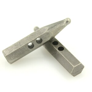 Metal Buttons - Pencil Stub Gray Silver Metal Hole Buttons - 25mm - 1 ...