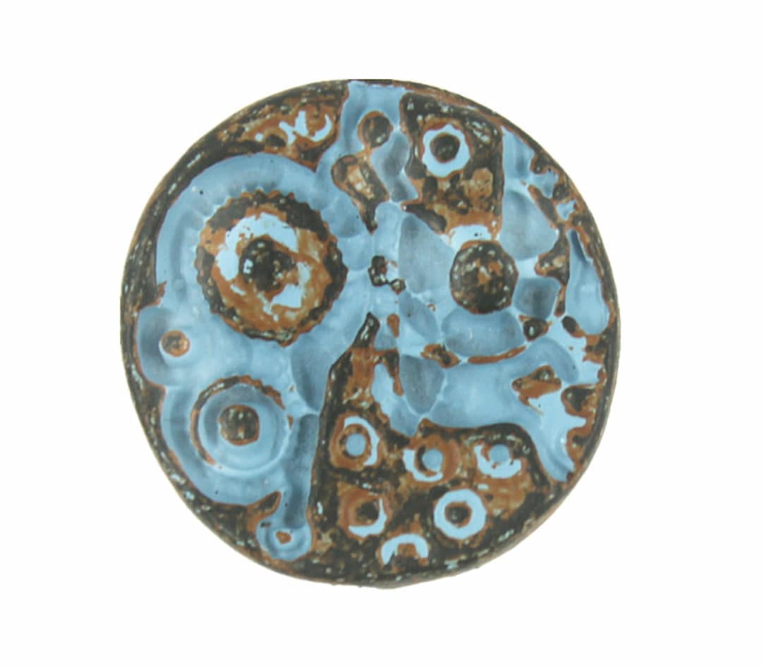 Metal Buttons - Watch Movement Blue Patina Metal Shank Buttons - 20mm ...