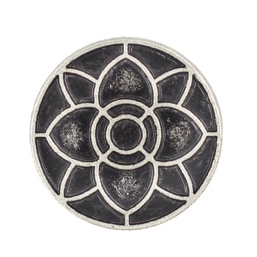 Rhombus Mandala Antique Silver Metal Shank Buttons 20mm - Etsy