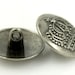 Metal Buttons - Gray Silver Crown Emblem Metal Shank Buttons - 20mm - 3 ...