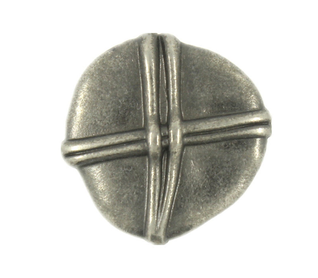 Metal Buttons - Looped Stone Metal Shank Buttons in Gray Silver Color ...