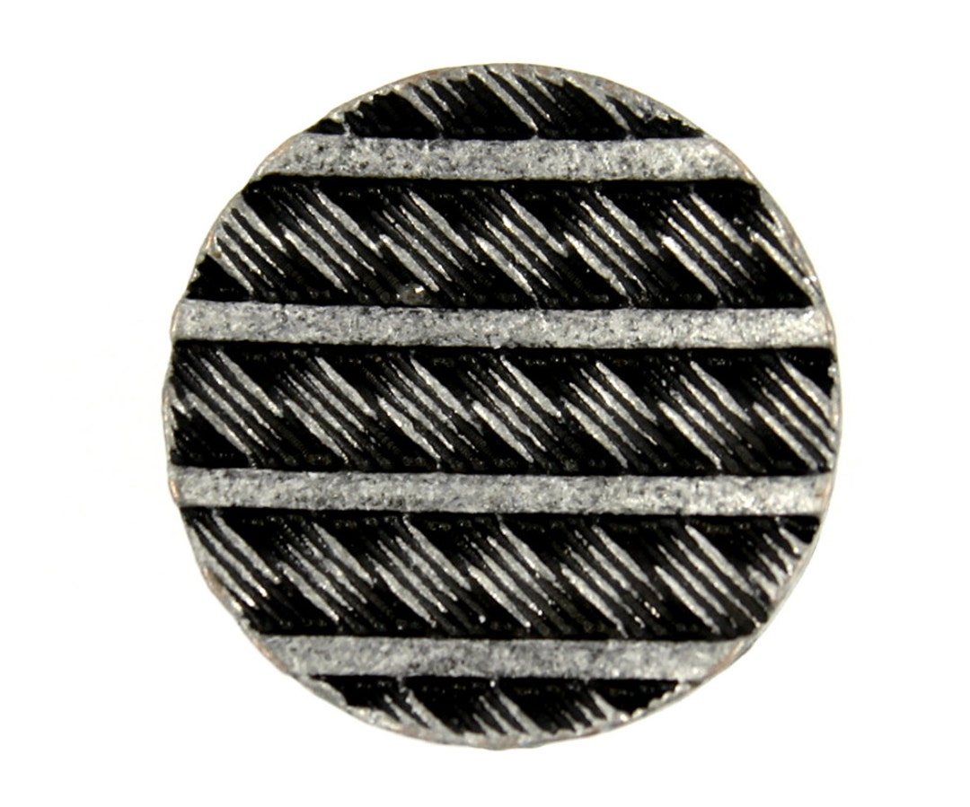 Metal Buttons – Twill Wicker Pattern Antique Silver Metal Shank Buttons ...