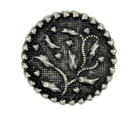 Metal Buttons Embossing Potpourri Antique Silver Metal Shank - Etsy