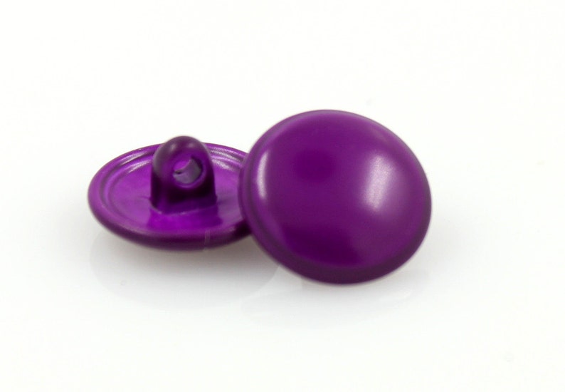 Purple Metal Buttons - Purple Small Round Metal Shank Buttons - 9mm - 5 ...