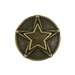 Star Metal Buttons Stacked Star Metal Shank Buttons in Antique Brass ...