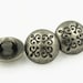Metal Buttons - Trefoil Cross Gray Silver Domed Metal Shank Buttons ...