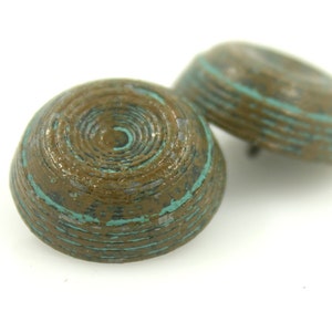 Metal Buttons - Rust Concentric Circles Metal Shank Buttons - 23mm - 7/ ...