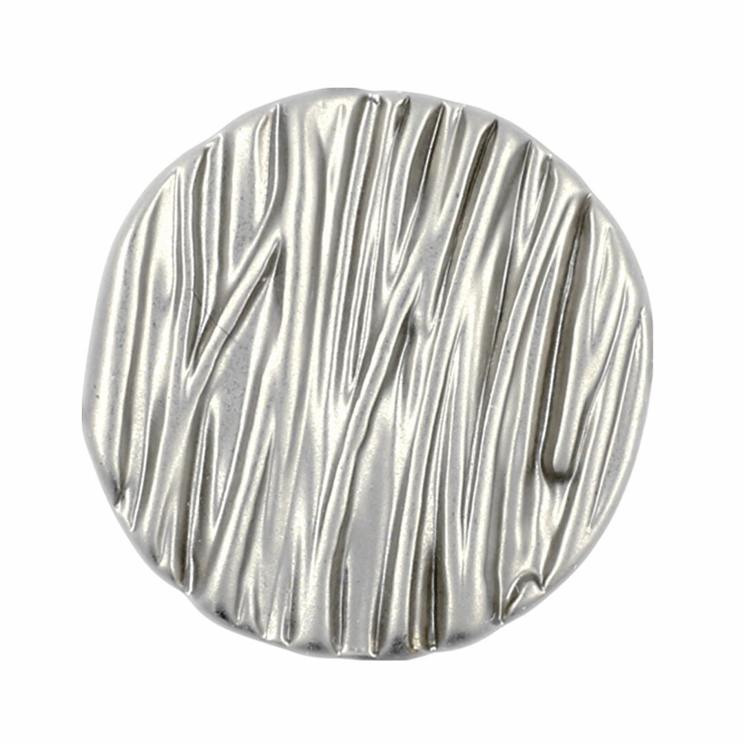 Metal Buttons - Wrinkle Surface Matte Silver Metal Shank Buttons - 20mm ...