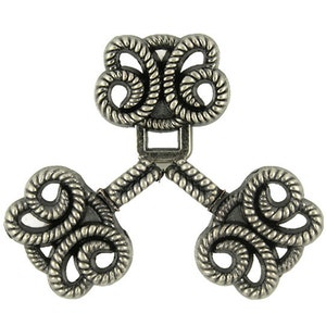 HOOK and EYE Fasteners Twisted Rope Butterfly Cloak Clasp - Etsy