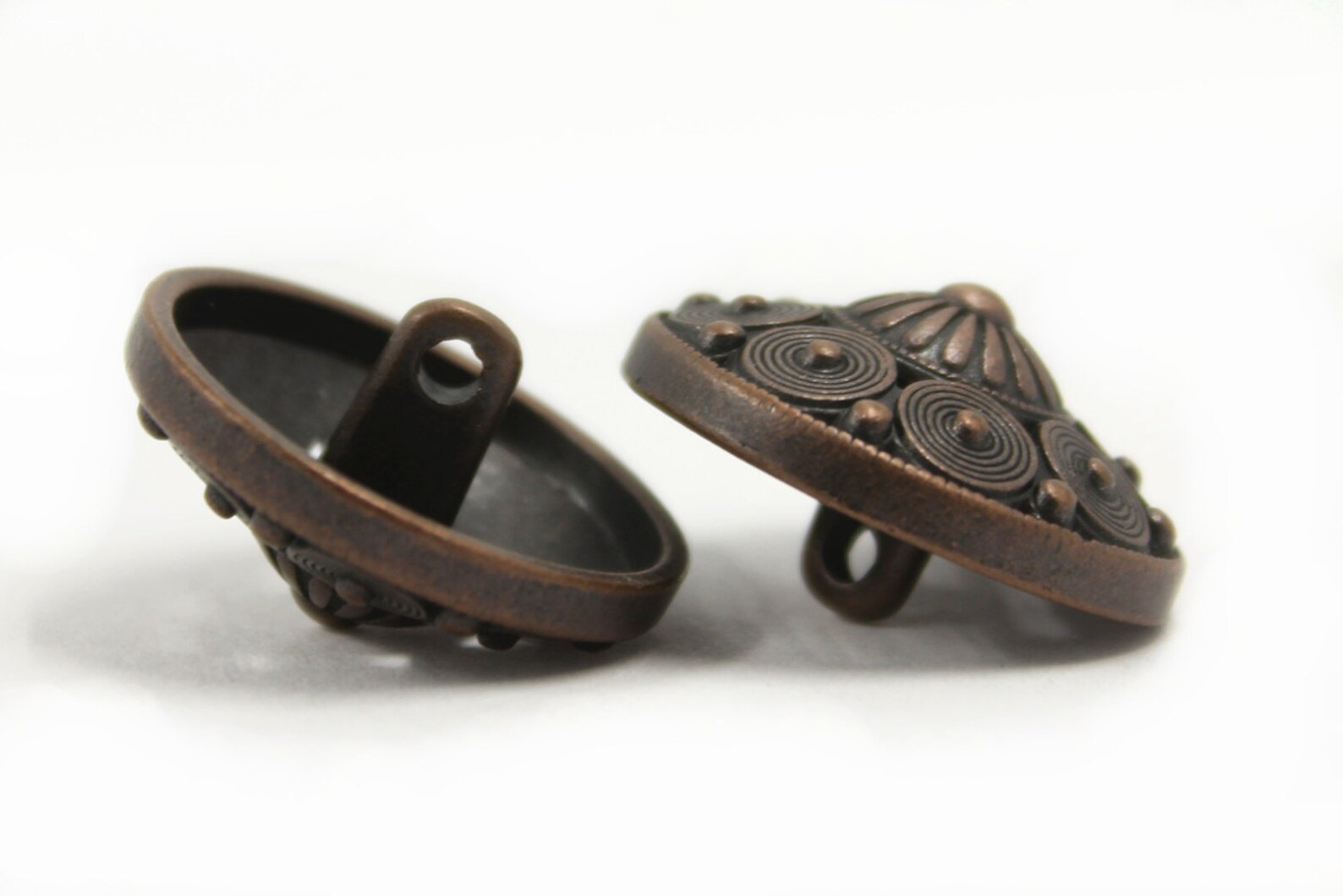 Metal Buttons Fancy Openwork Conical Metal Shank Buttons in - Etsy