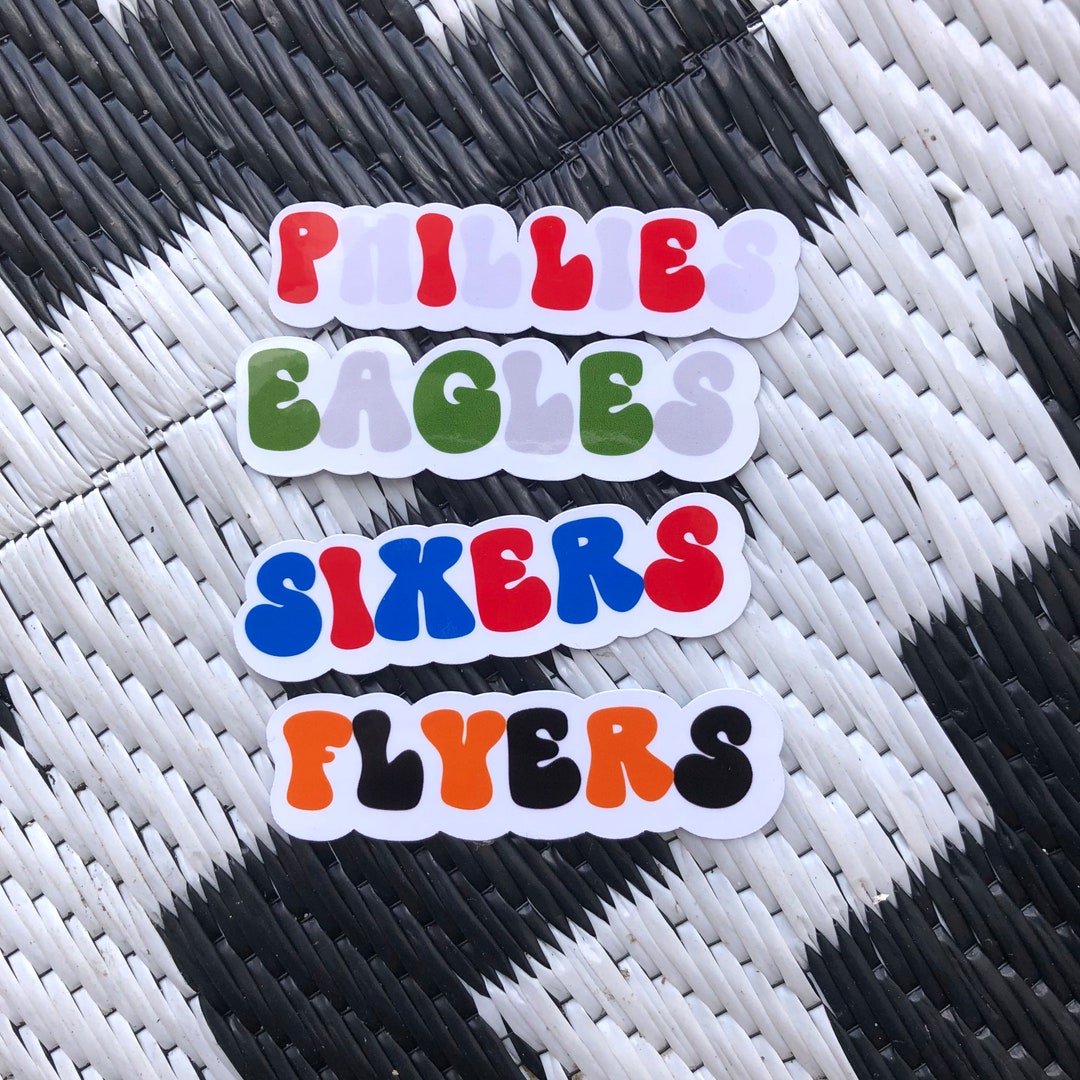 Retro Philadelphia Sports Stickers, Flyers Sticker, Eagles Sticker ...