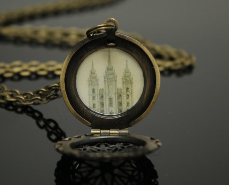 Salt Lake City Temple Locket. FREE SHIPPING - Etsy