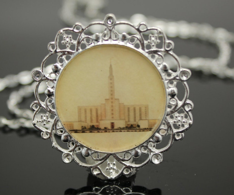 Los Angeles Temple Necklace, Keychain or Locket. FREE SHIPPING - Etsy