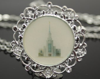 Gilbert Temple Necklace Keychain or Locket. FREE SHIPPING | Etsy