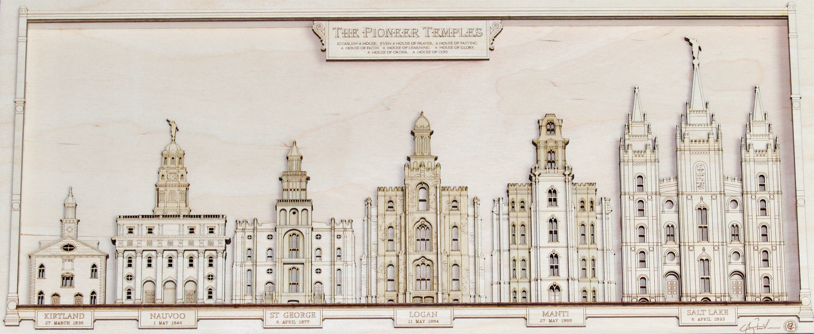 Wood LDS Pioneer Temple Series by Clayton Vance. Historic Temples to ...