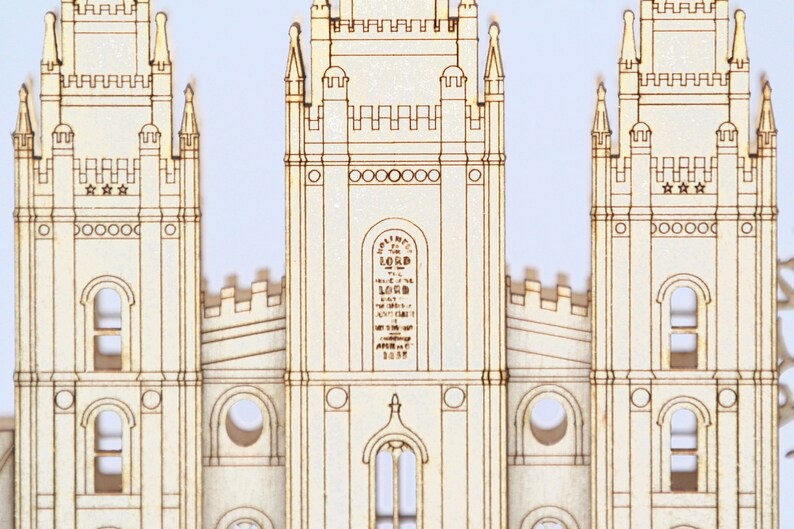 Temple Square Folk Art/ Small Lighted Natural Color - Etsy