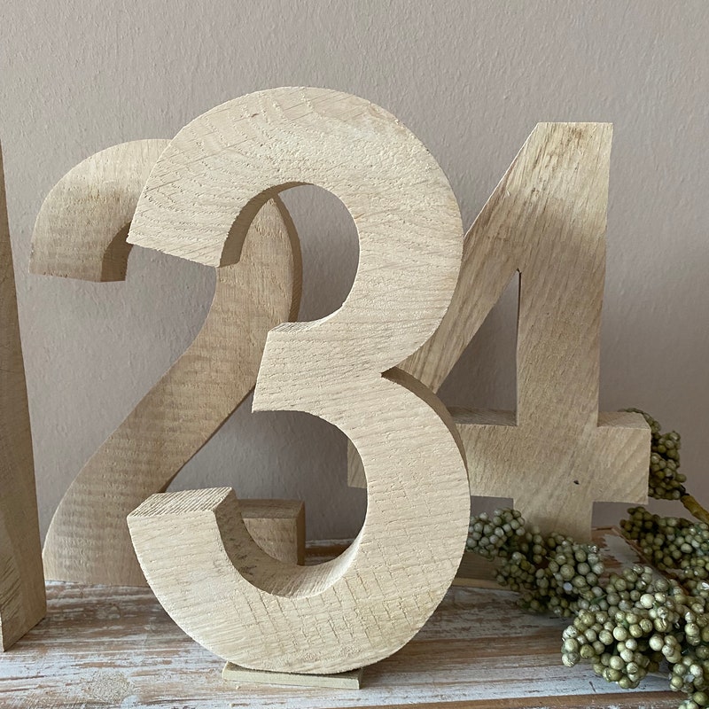 Wooden Numbers - Etsy