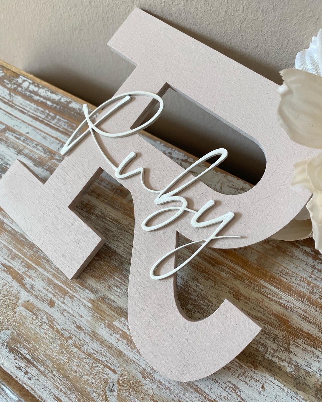Letter With Name Babies Nursery Baptism Baby Shower - Etsy