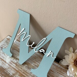 Letter With Name Wooden Letter Door Sign Baby Gift Christening Children ...