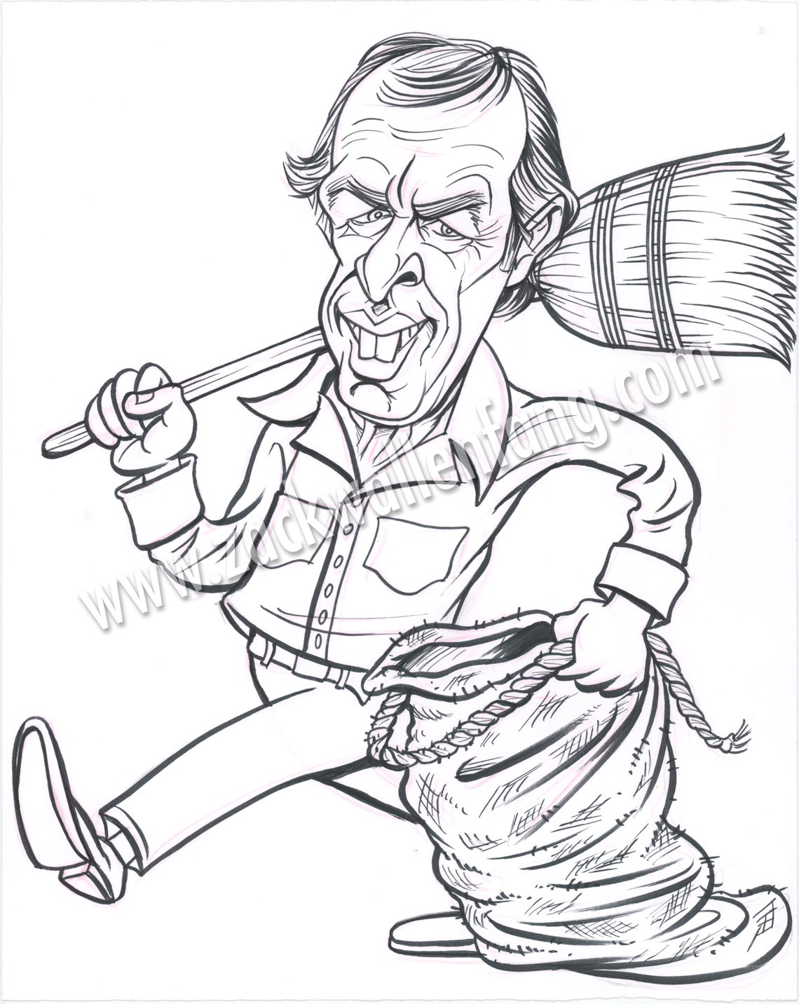 Jim Siedow as the Cook in TCM Original Drawing - Etsy