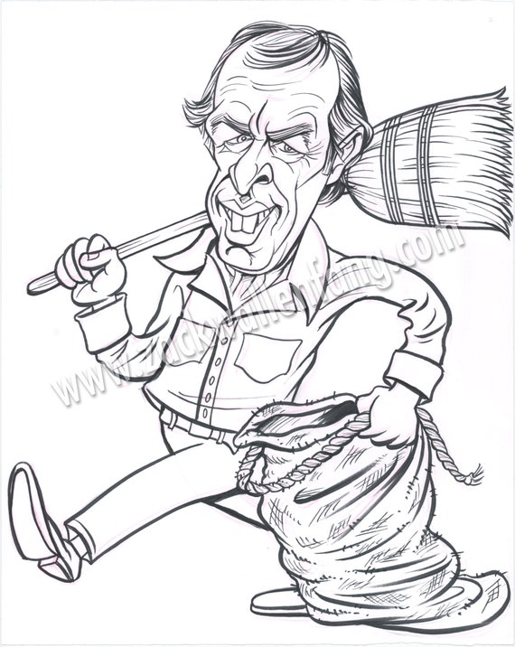 Jim Siedow as the Cook in TCM Original Drawing | Etsy