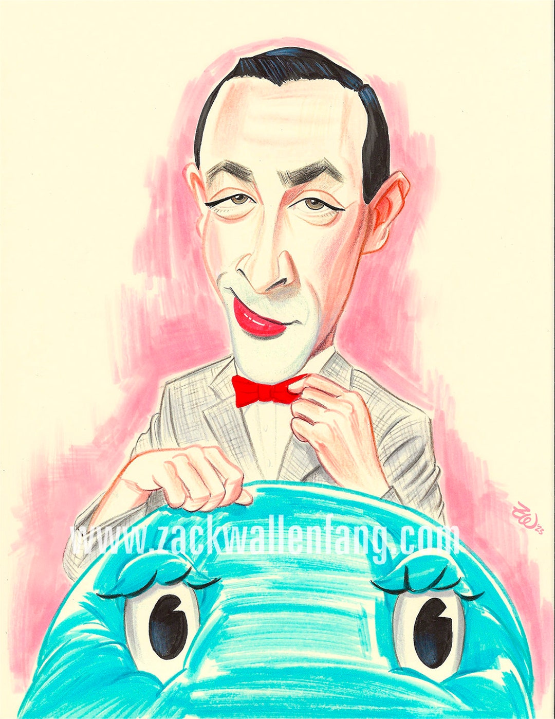 Paul Reubens Pee-wee Herman Original Drawing - Etsy