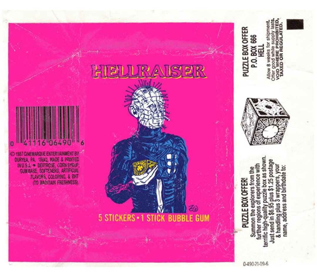 Hellraiser Wax Pack Print - Etsy