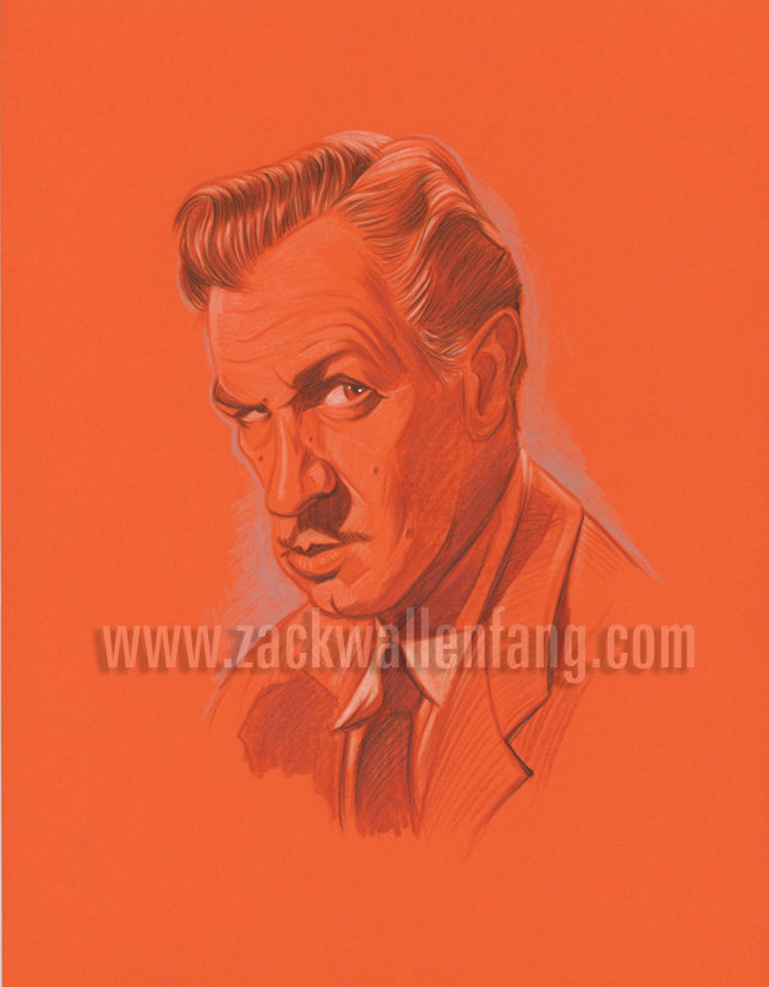 Vincent Price Original Drawing - Etsy