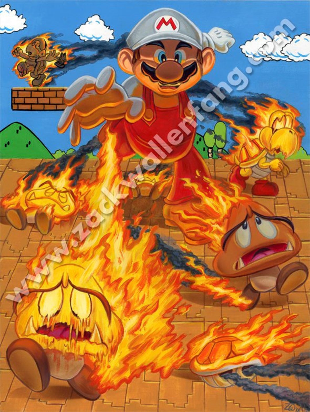 Super Mario Flower Power Print - Etsy