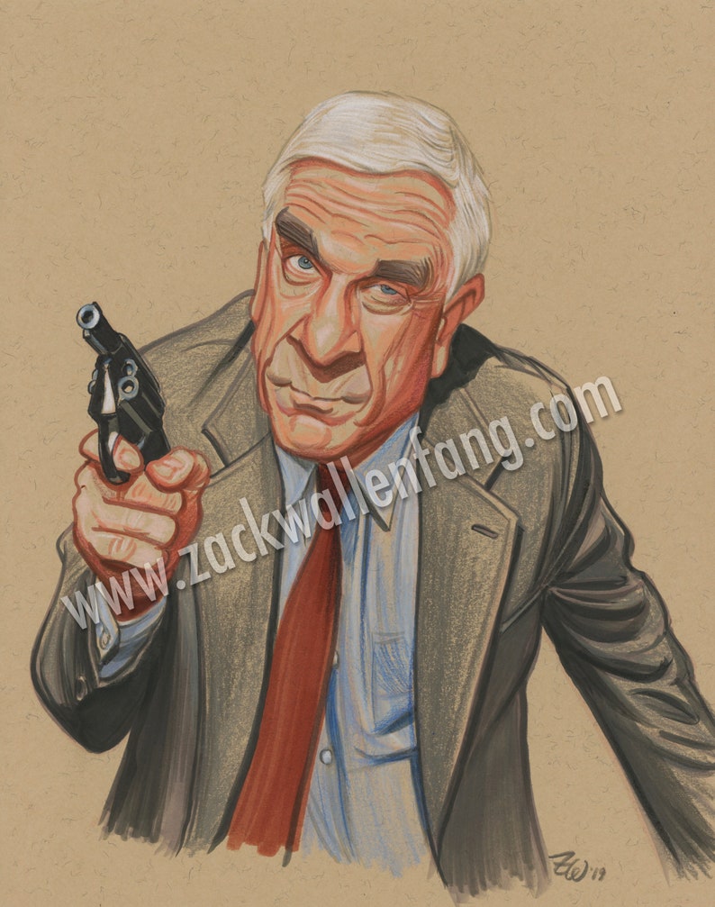 Leslie Nielsen Original Drawing - Etsy