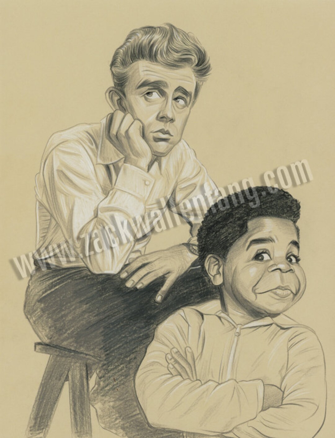 James Dean & Gary Coleman Original Drawing - Etsy