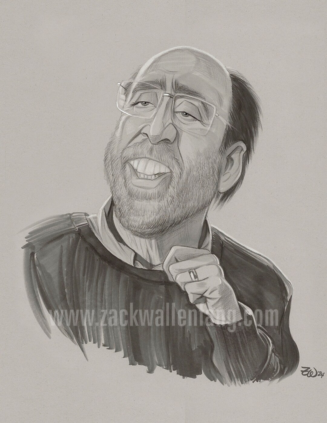 Nicolas Cage Original Drawing - Etsy