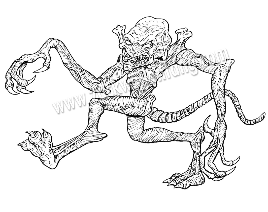 Pumpkinhead Original Drawing - Etsy