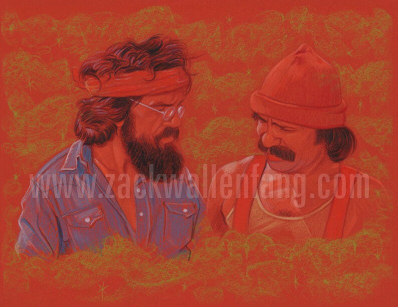 Cheech & Chong Original Drawing - Etsy