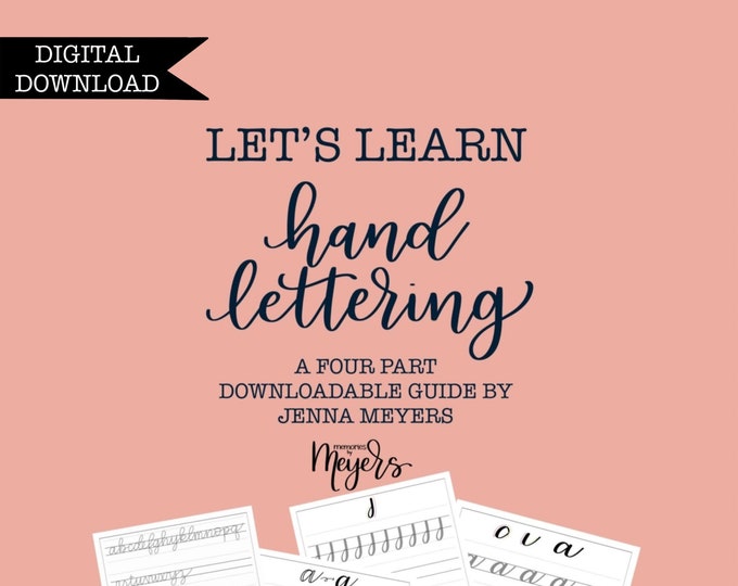 Hand Lettering for Beginners Workbook | Hand Lettering Kit | Lettering ...