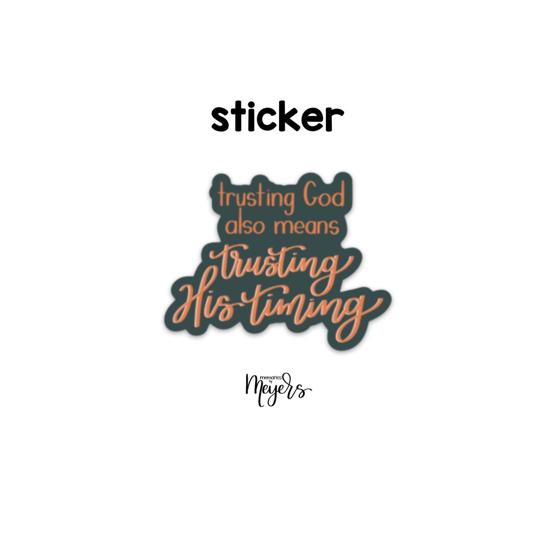 SINGLE STICKER Trust His Timing Motivational Sticker - Etsy