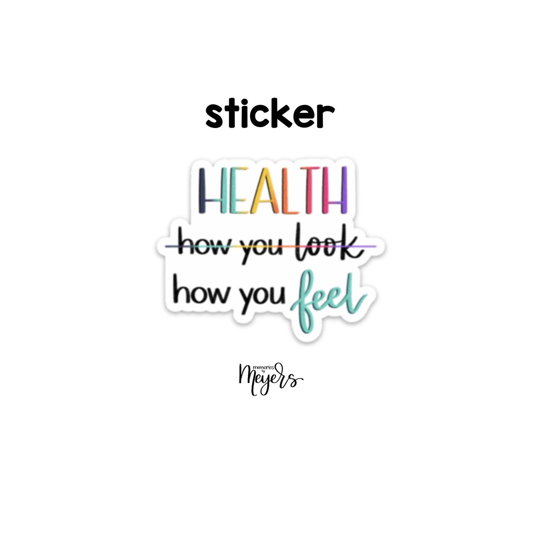 SINGLE STICKER | Health Quote | Motivational Sticker | Inspirational ...