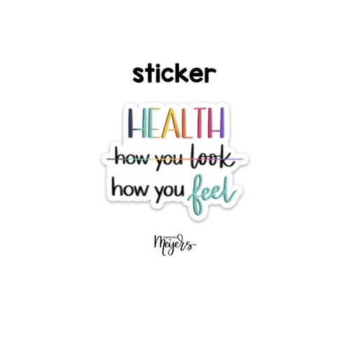 SINGLE STICKER Health Quote Motivational Sticker - Etsy
