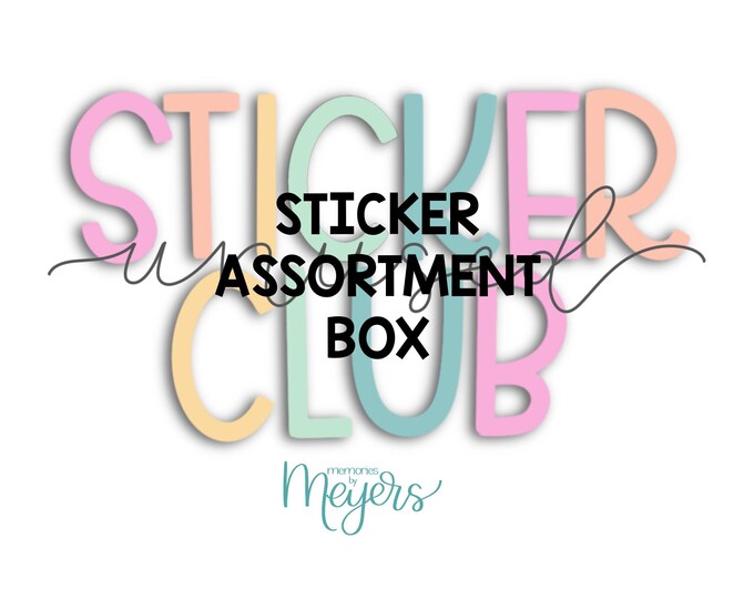 Sticker Box With Stickers unused Sticker Club - Etsy