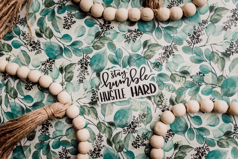 SINGLE STICKER Humble Hustle Motivational Sticker | Etsy