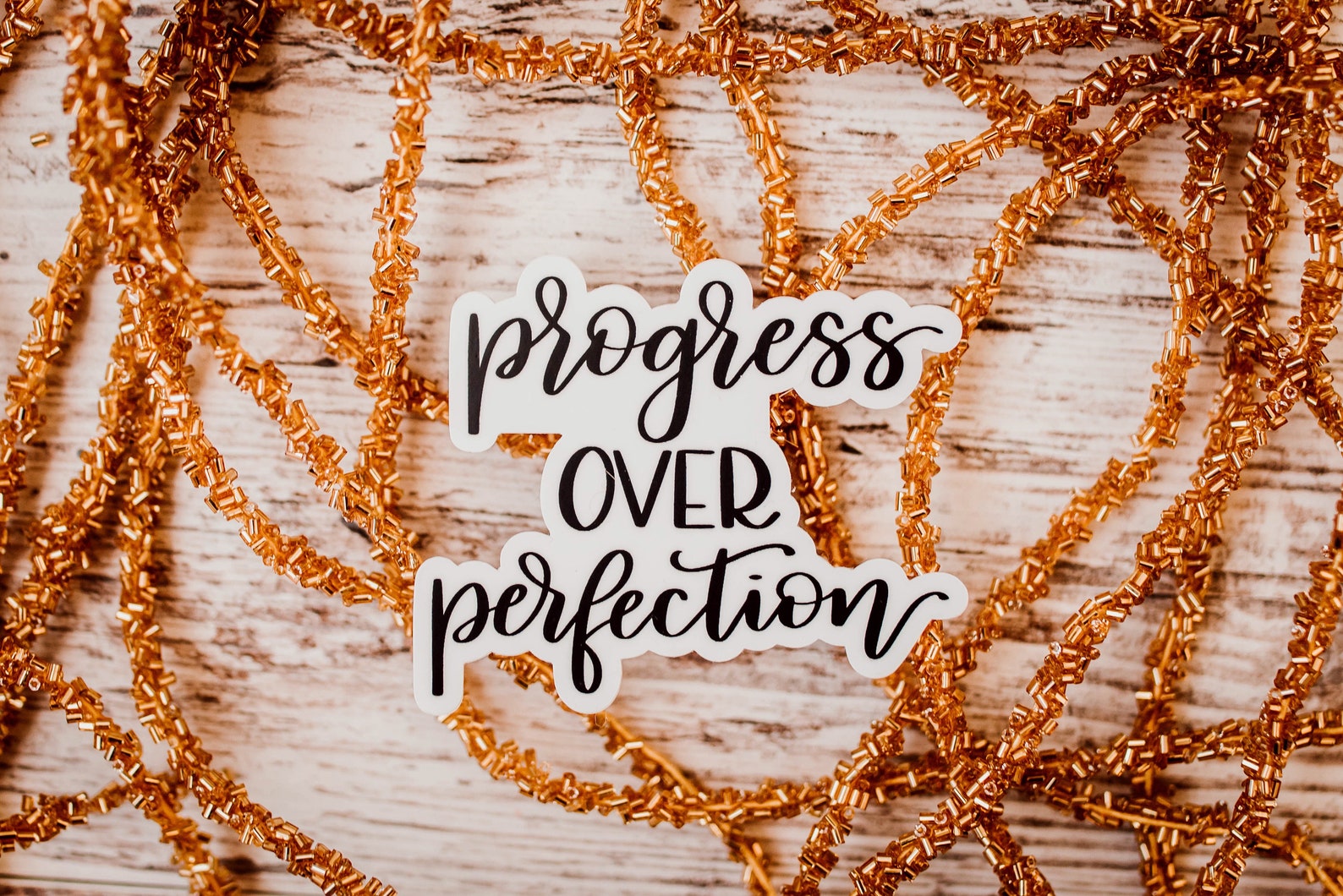 SINGLE STICKER Progress Over Perfection Motivational | Etsy