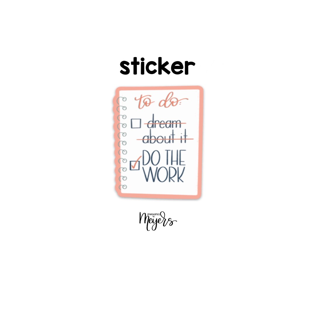 SINGLE STICKER | Do the Work | Motivational Sticker | Inspirational ...