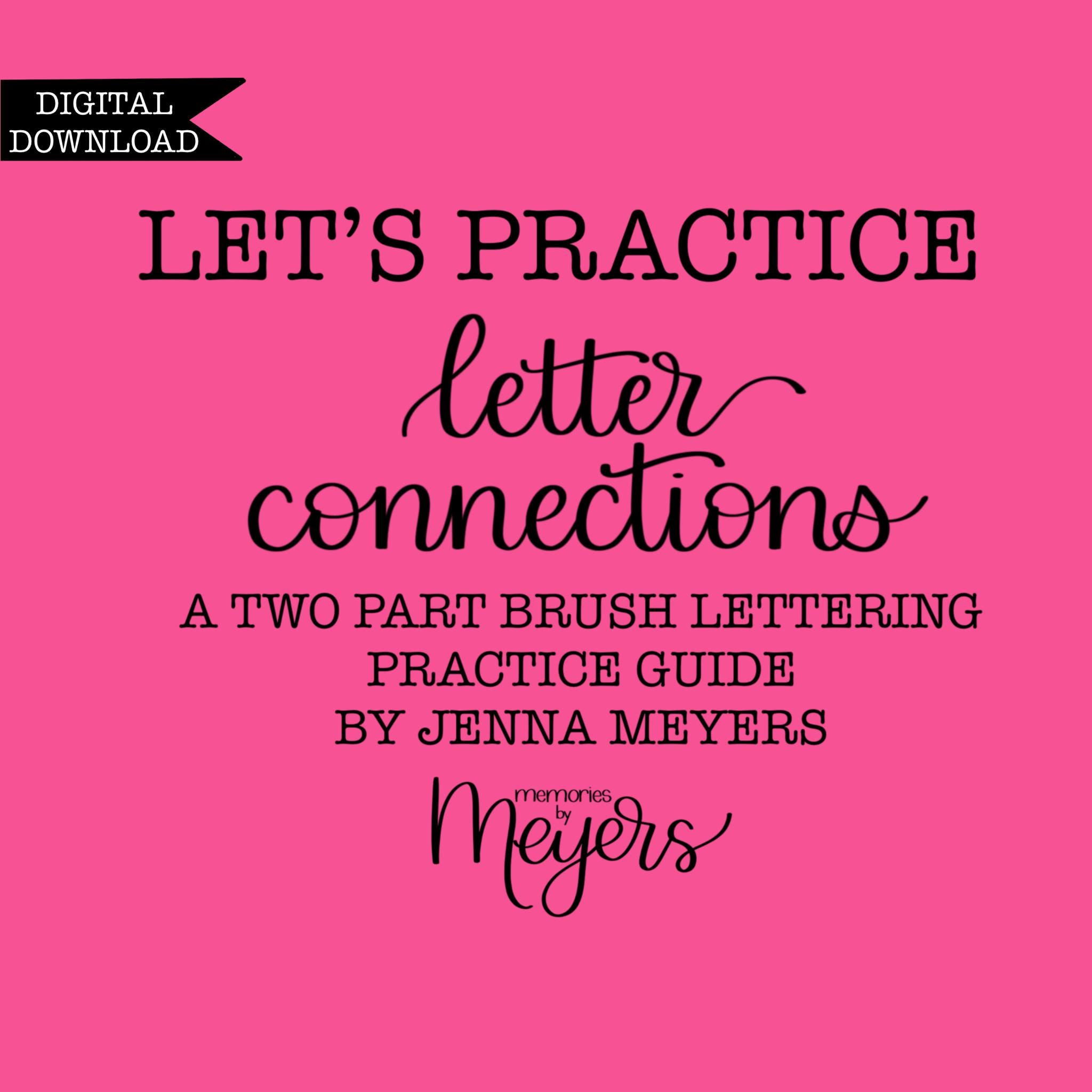 DIGITAL DOWNLOAD: PDF Letter Connections in Brush Lettering Workbook ...