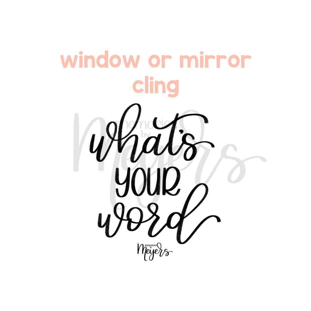 POWER WORD Window Cling - Etsy